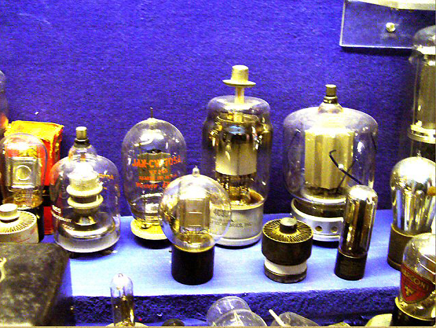 Antique vacuum tubes and radio components at The Museum of Yesterday